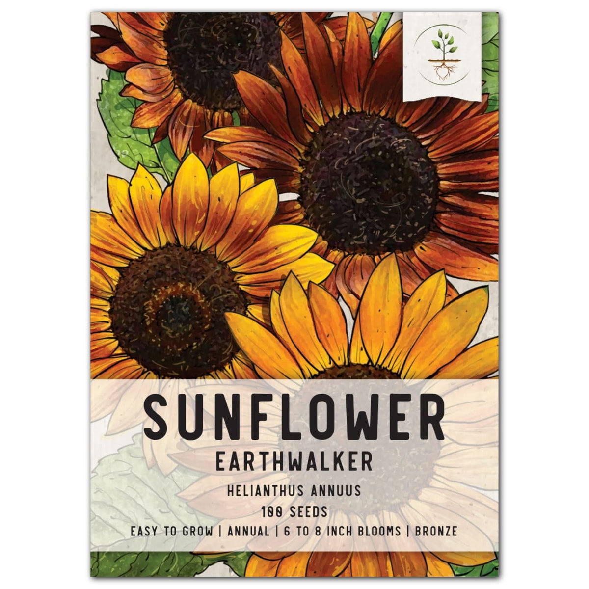 Earthwalker Sunflower Seeds For Planting (Helianthus annuus) – Seed ...