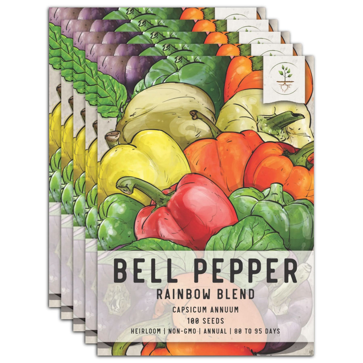 Rainbow Bell Pepper Seeds For Planting (Capsicum Annuum) Seed Needs ...