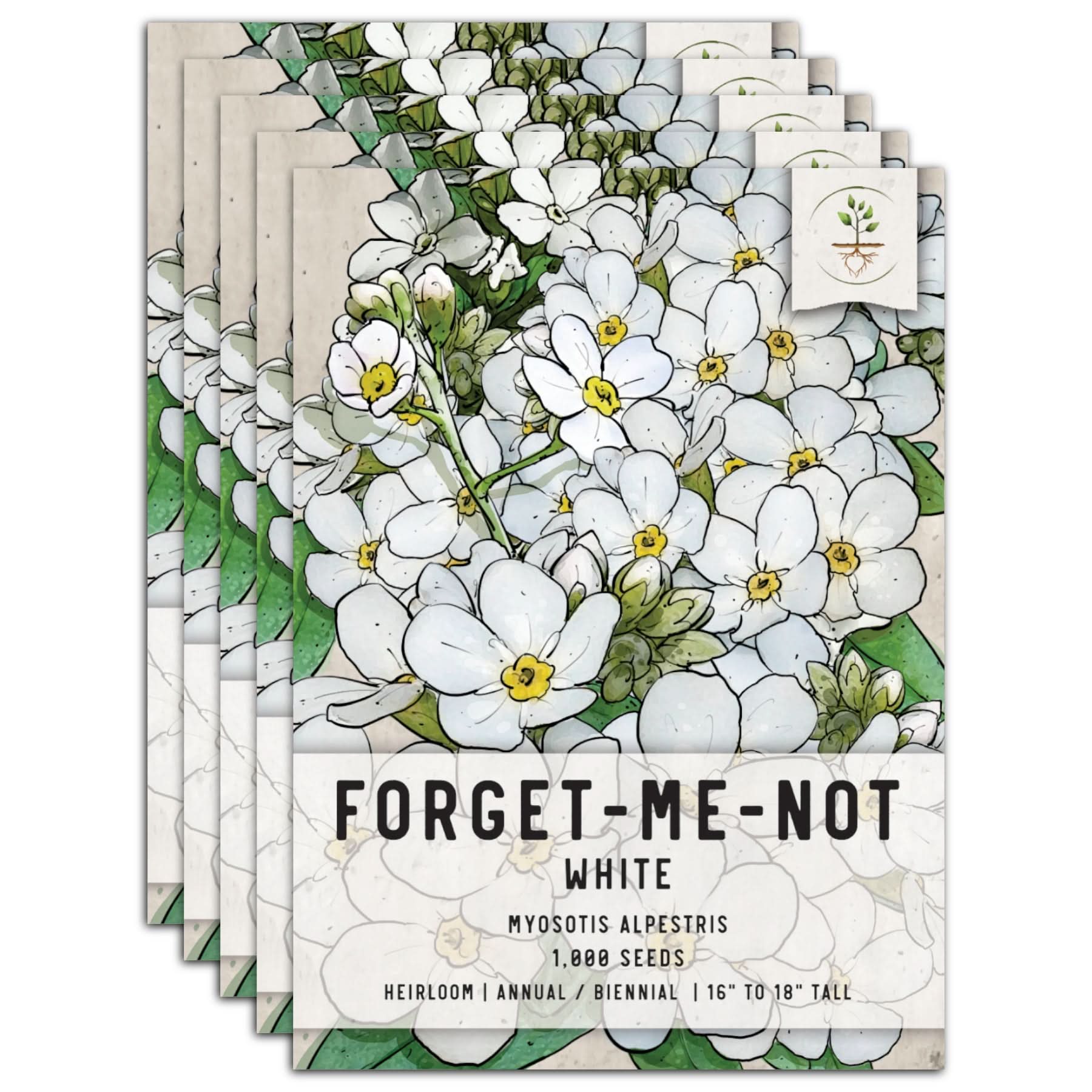 White Forget-Me-Not Seeds For Planting (Myosotis alpestris) Seed Needs ...